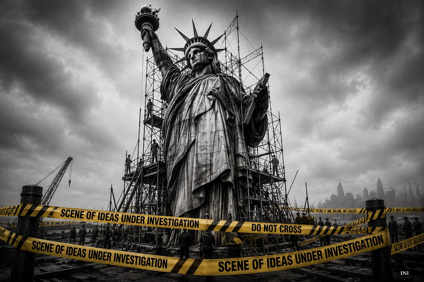 Liberty First Arrived in Crates…