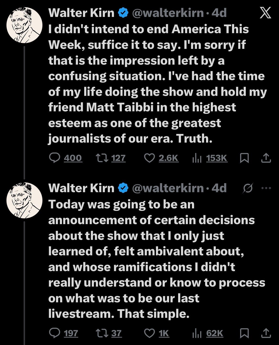 Walter Kirn on Q and what happened to the America This Week Podcast ...