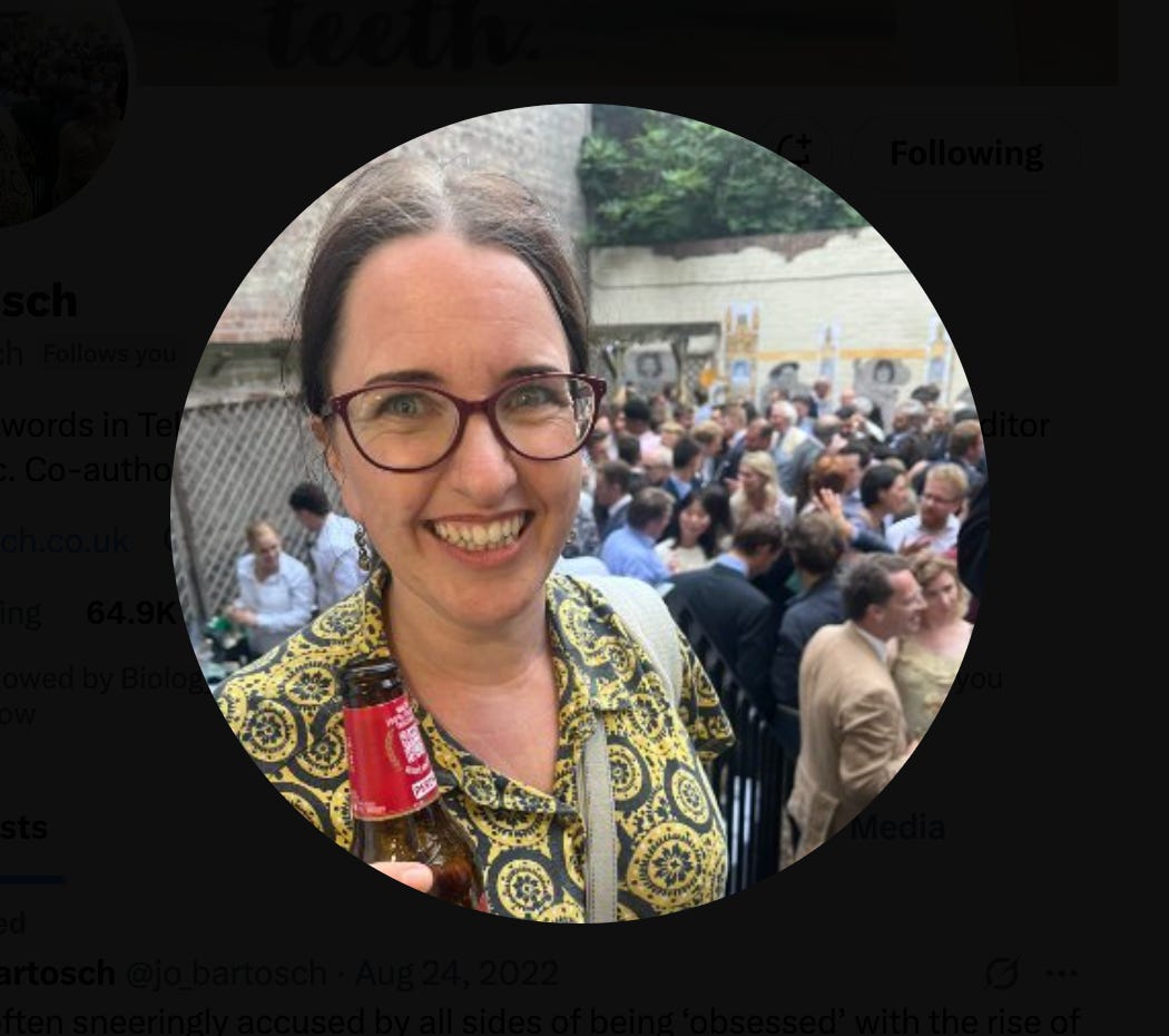 FFS Friday: Jo Bartosch - by Kara Dansky - The TERF Report