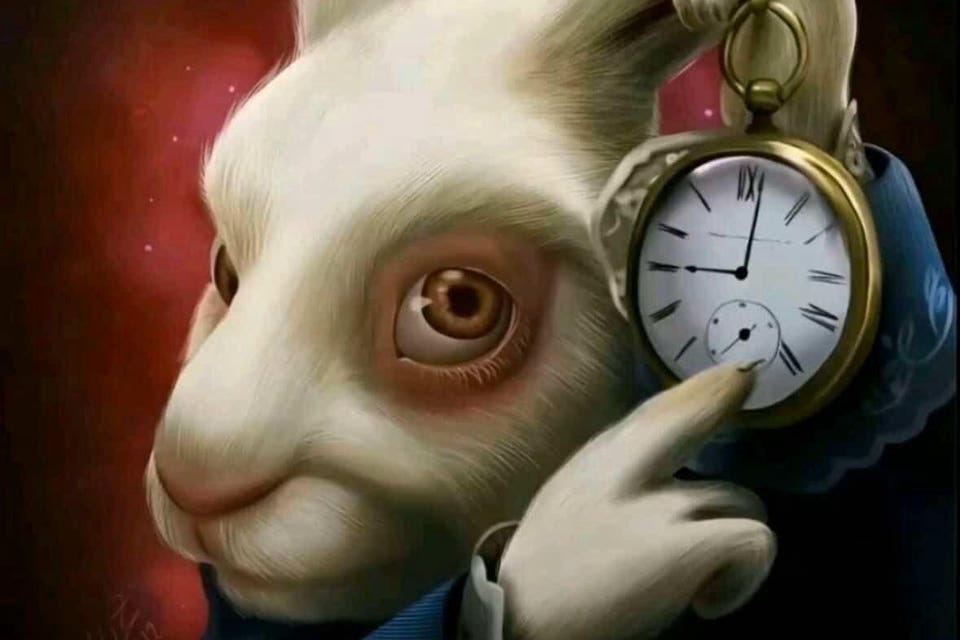 The White Rabbit and Ticking Clock Meme