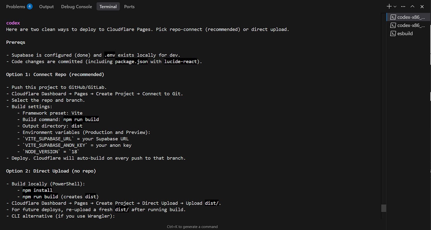 Using Codex CLI to build a web app - by Jake Handy