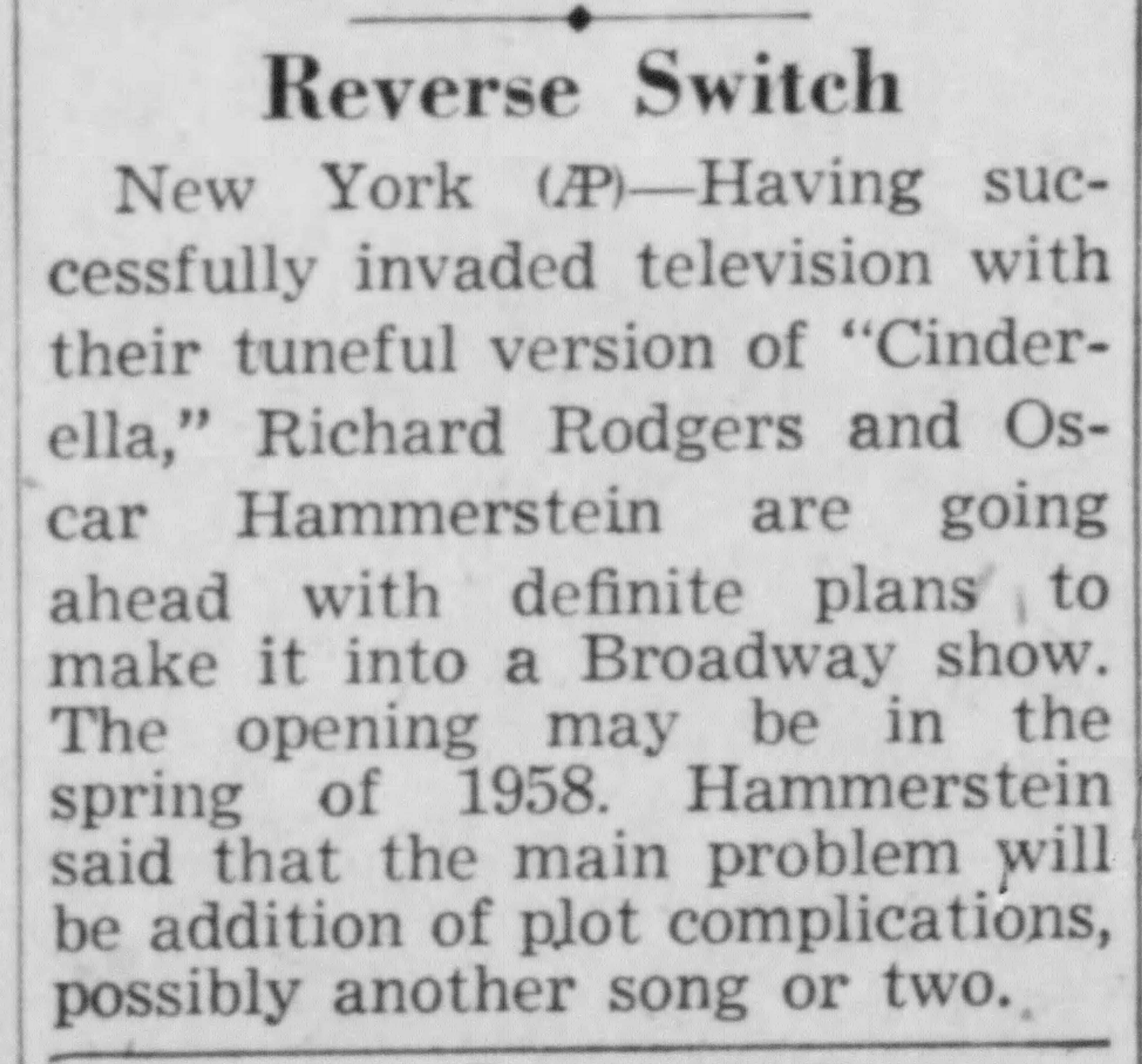 Rodgers and Hammerstein's Cinderella: A Version History