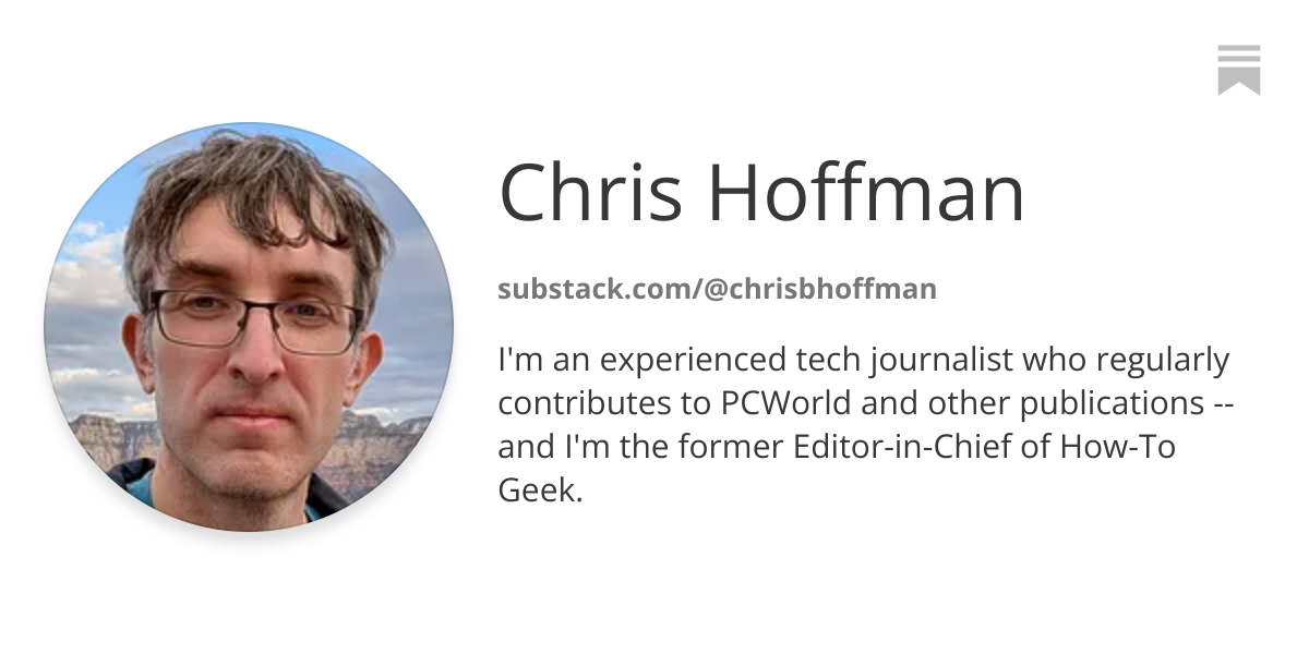 Chris Hoffman | Substack