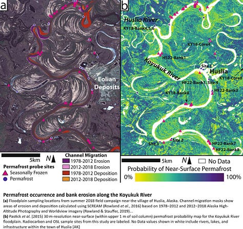 Permafrost Formation In A Meandering River Floodplain