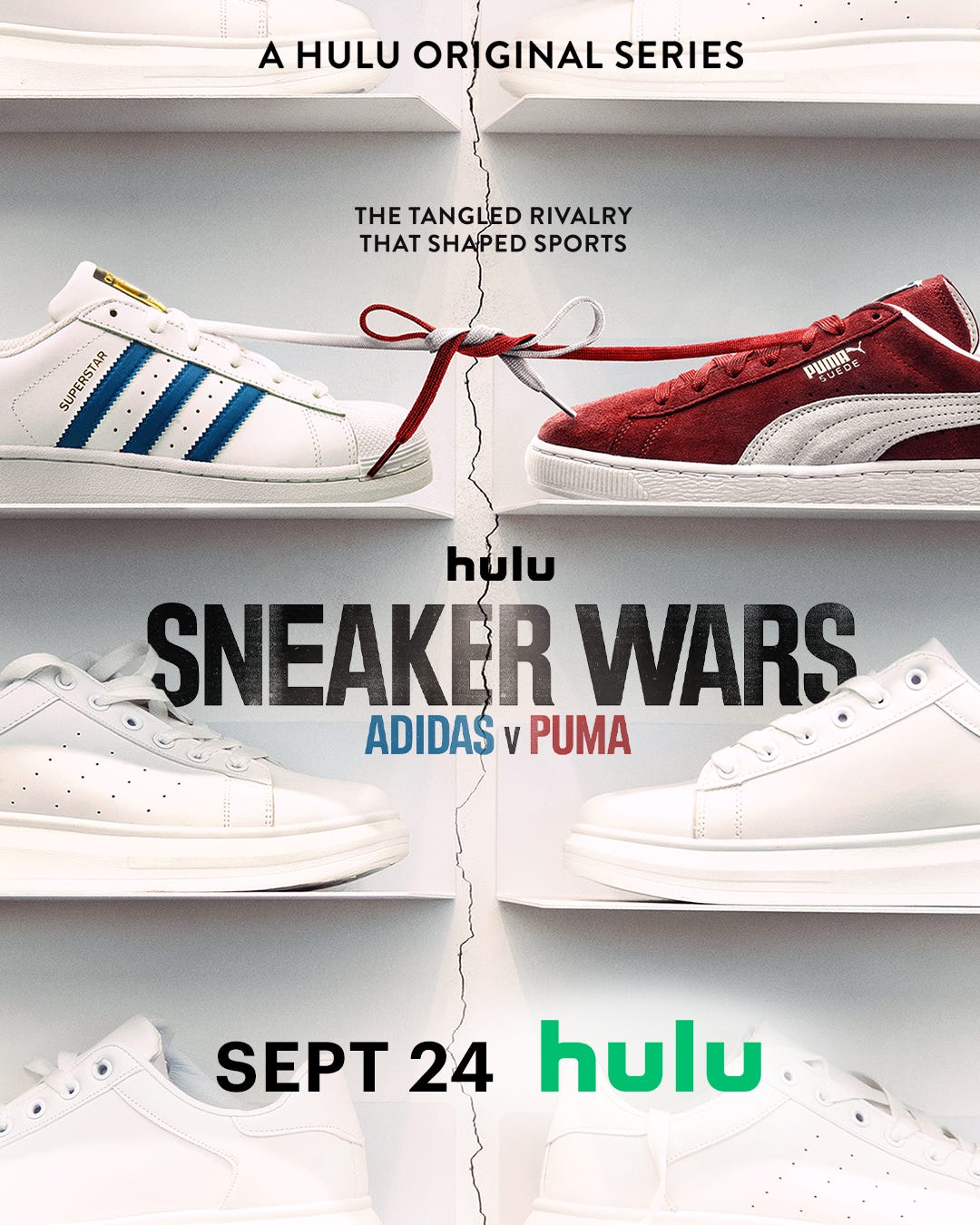 Hulu has debuted the official trailer for “Sneaker Wars: Adidas v Puma.”