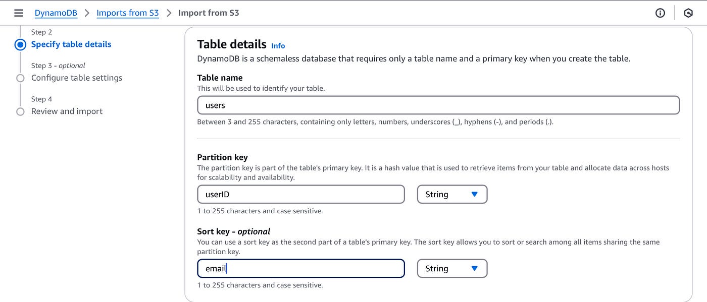 Importing Data From Amazon S3 Into DynamoDB