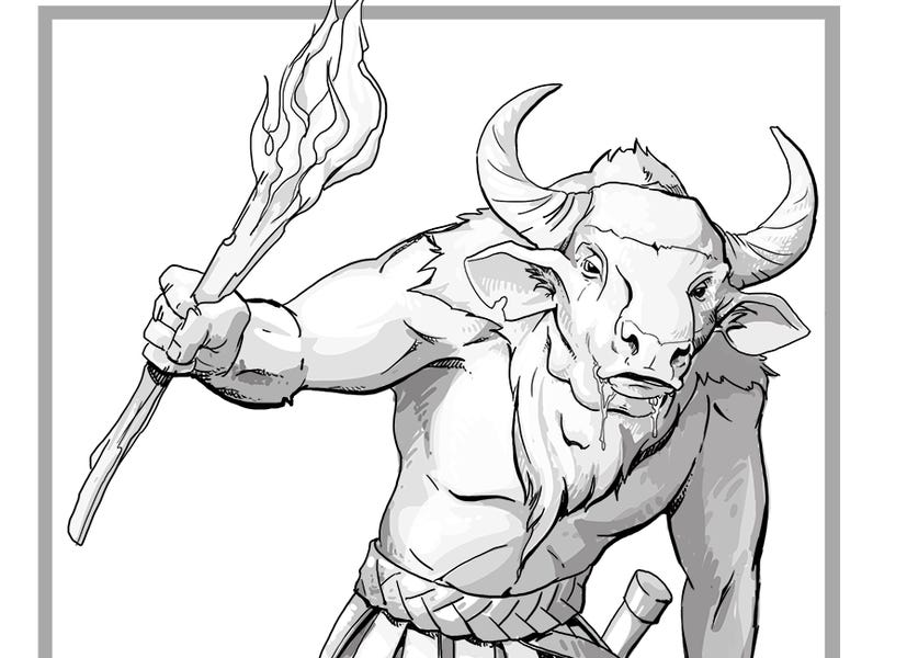 minotaur coloring