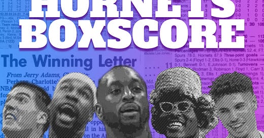 Every Hornets Boxscore | Doug Branson | Substack