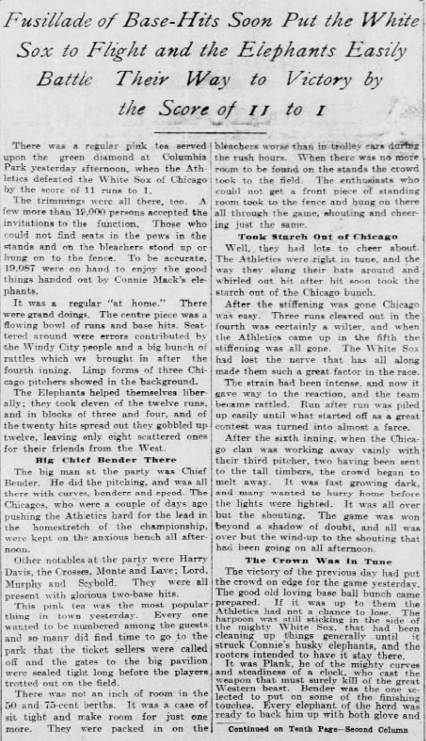 The 1905 Pennant Battle Continues - by Daniel Evensen