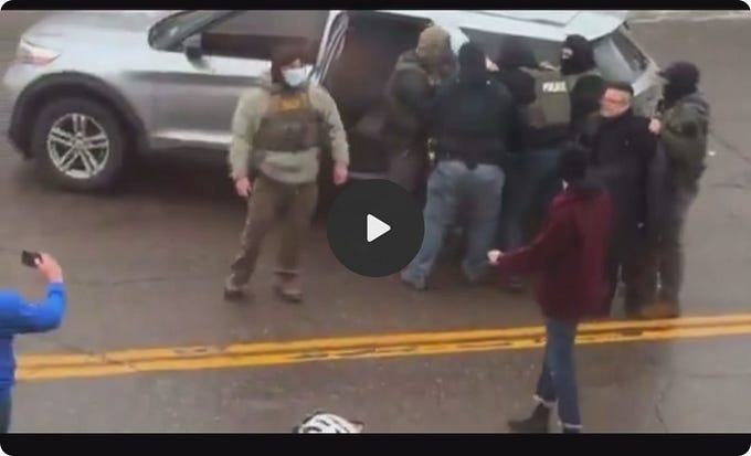 Broadwaybabyto (@broadwaybabyto): "Multiple masked ICE agents grab a ...