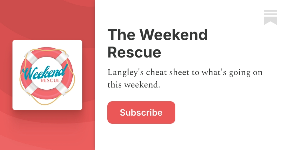 🛟 The Weekend Rescue: October 30 - November 2, 2025