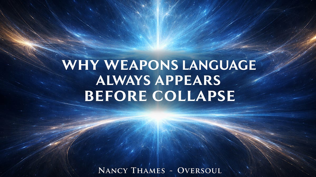 Why Weapons Language Always Appears Before Collapse