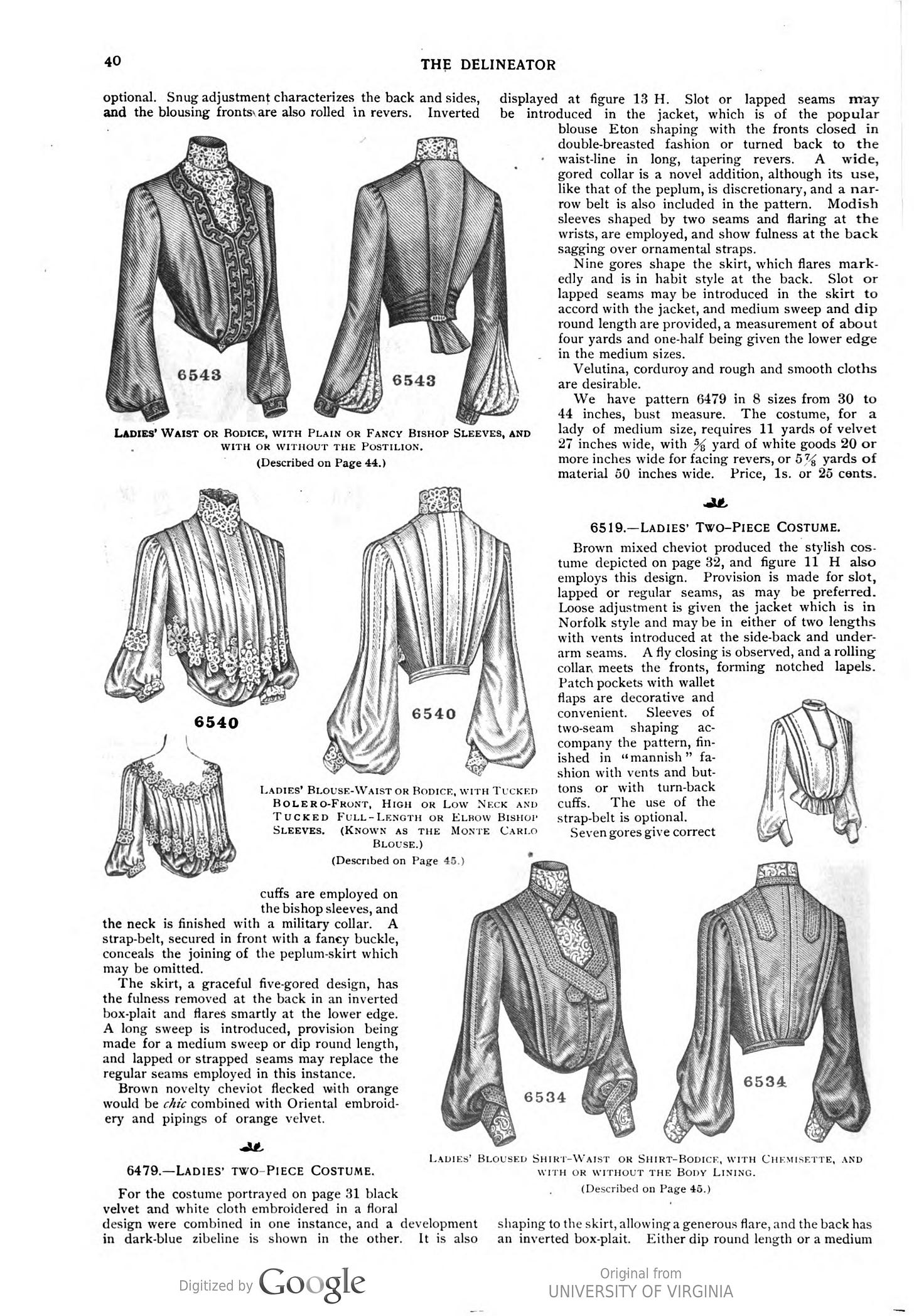 Sleeves: 1900 to 1910, Part 1 - by Paula Bates