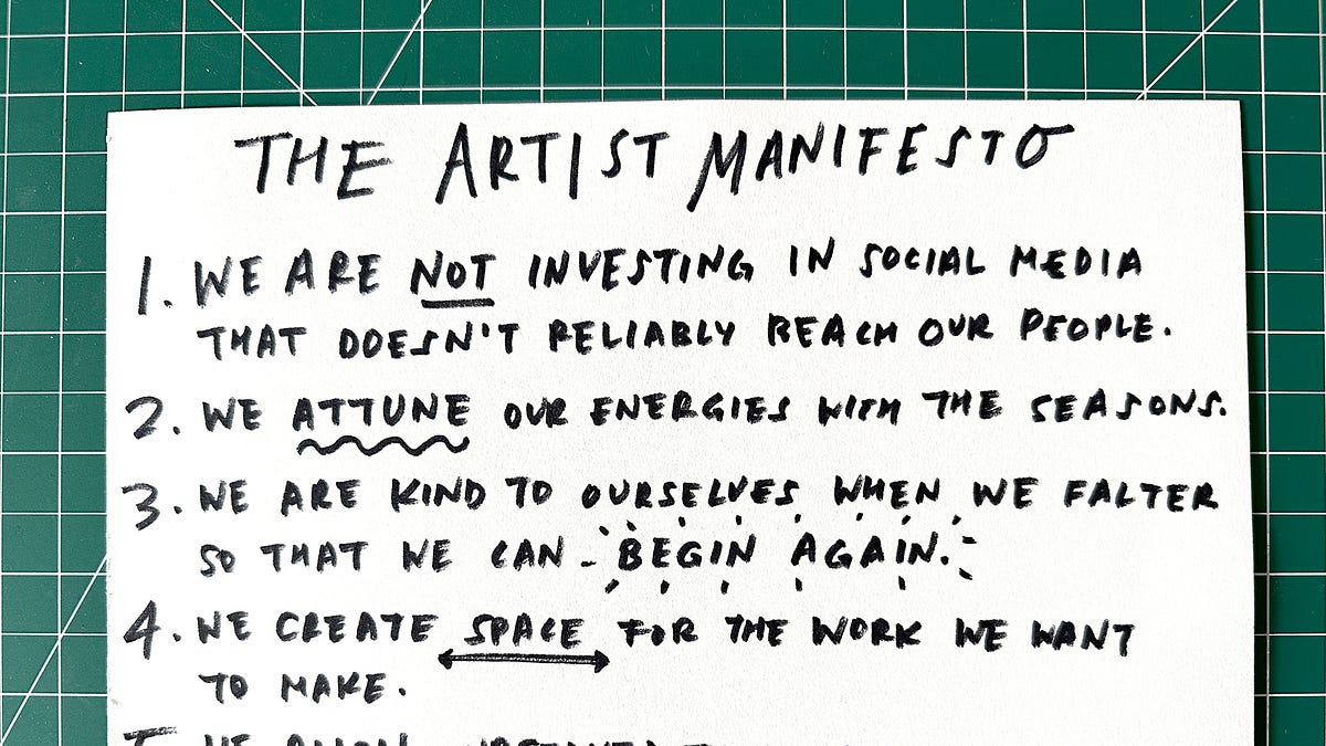 personal manifesto examples