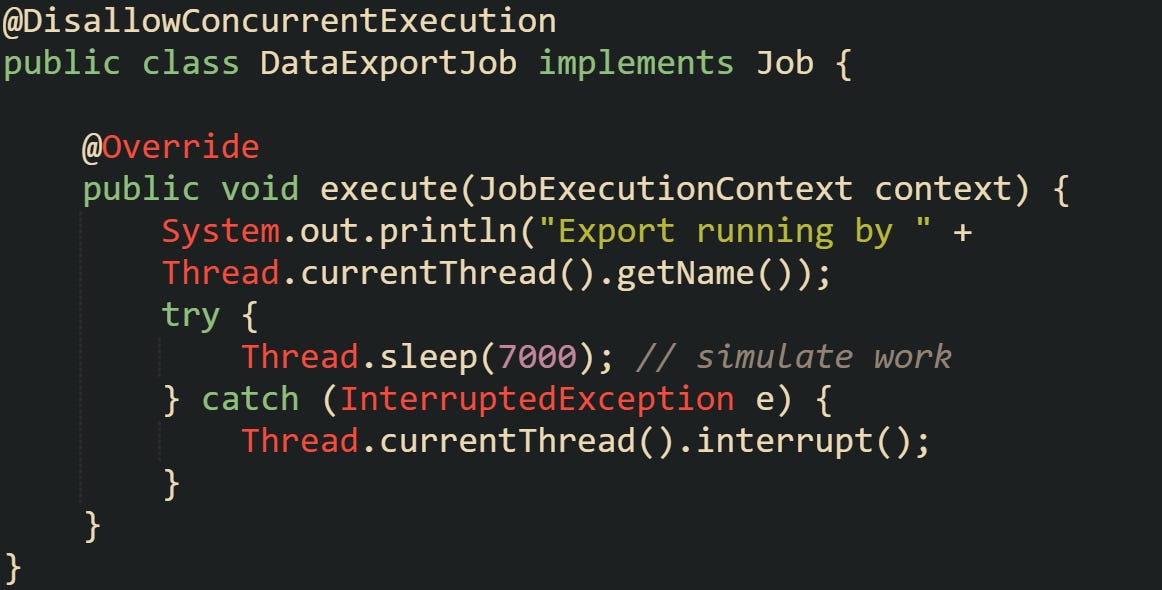 Concurrent Job Execution Control in Spring Boot Services