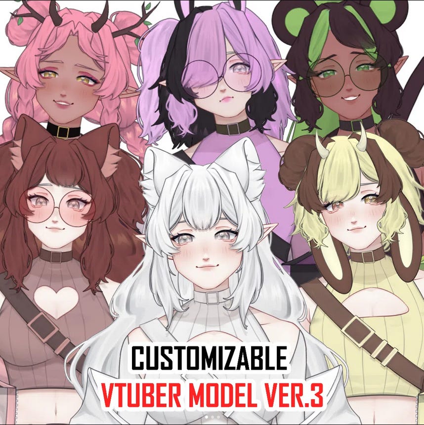 Top 5 Customizable Vtuber Models under $50 bucks