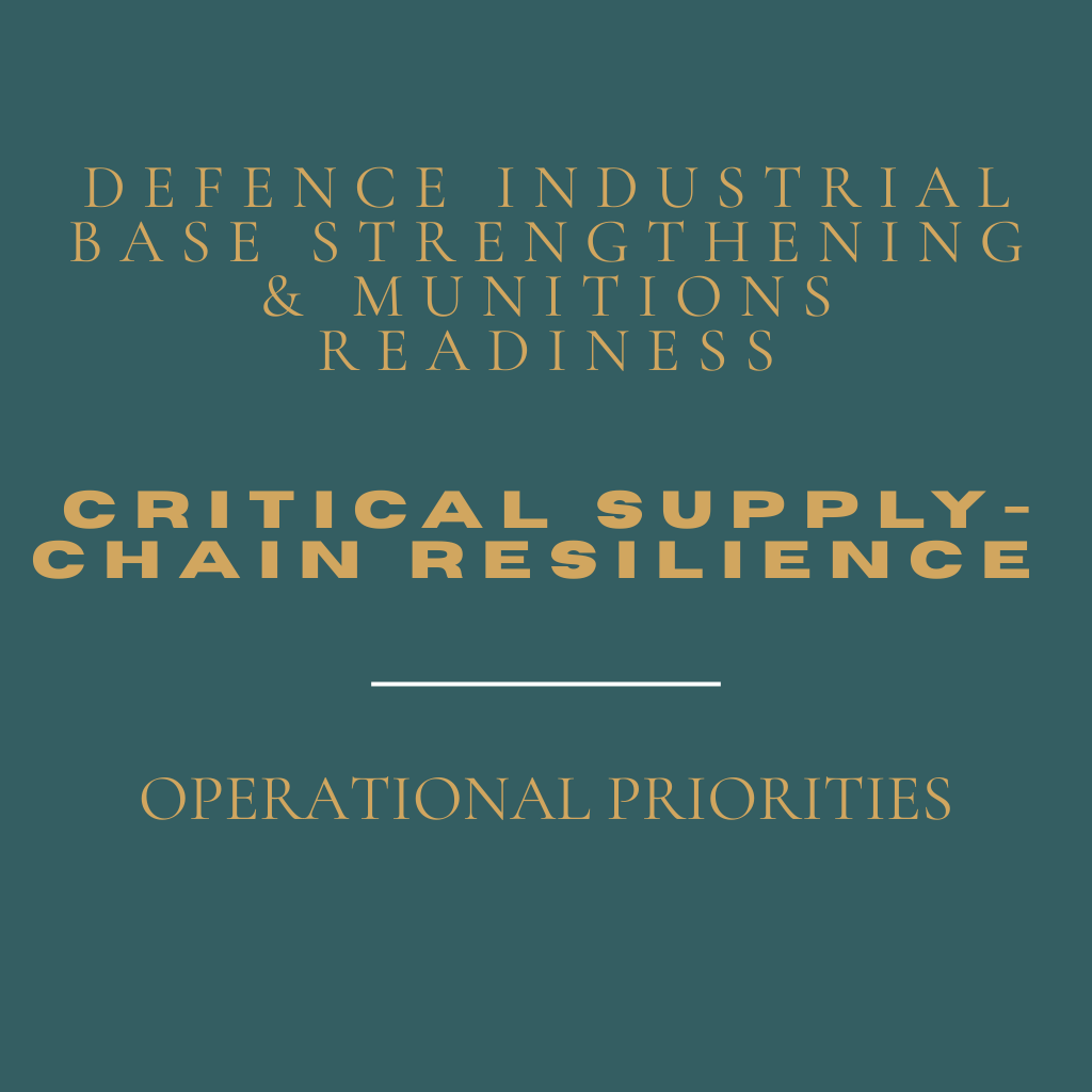 Critical Supply-Chain Resilience (Operational Priorities)