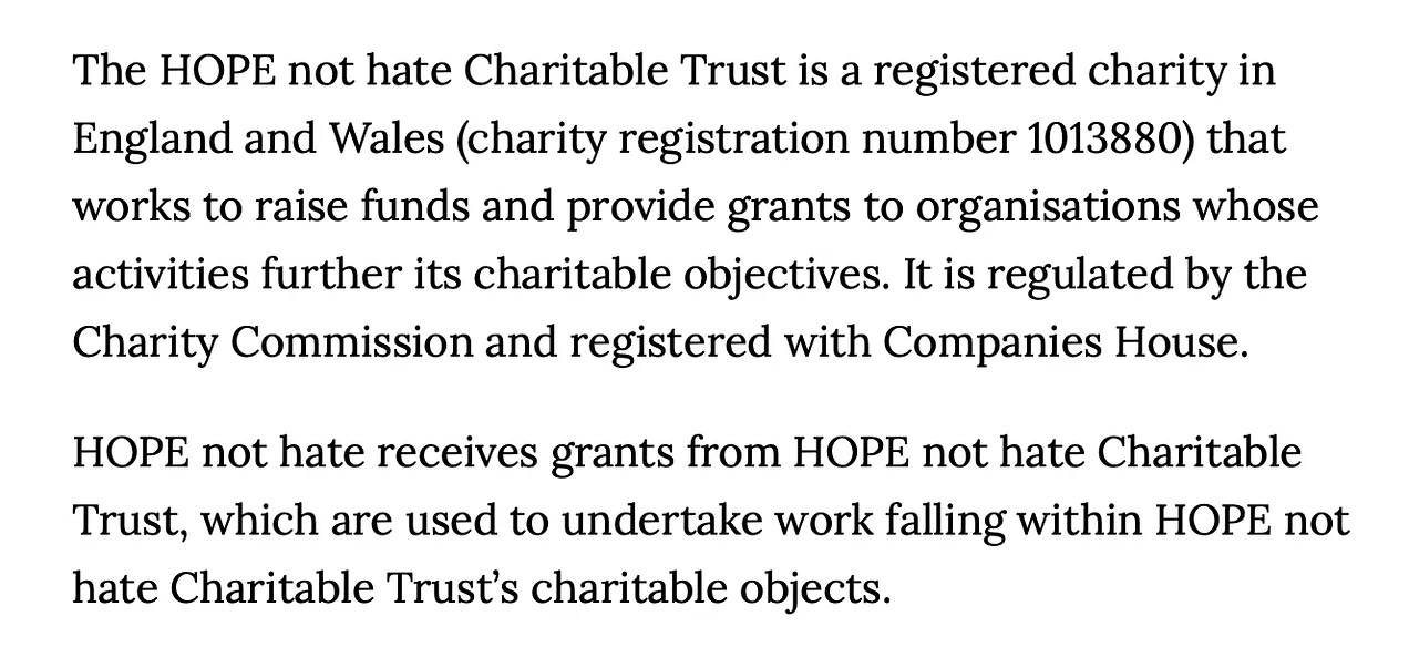 Hope Not Hate Charitable Trust's pointless name change - and what it ...