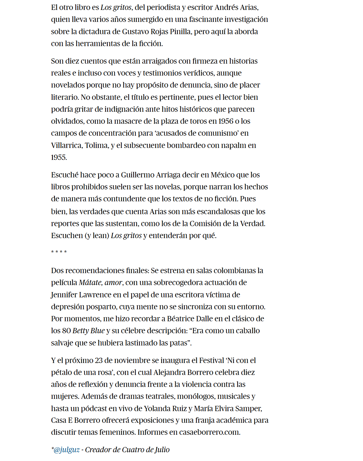 Dos libros, muchas muertes - by Julio César Guzmán