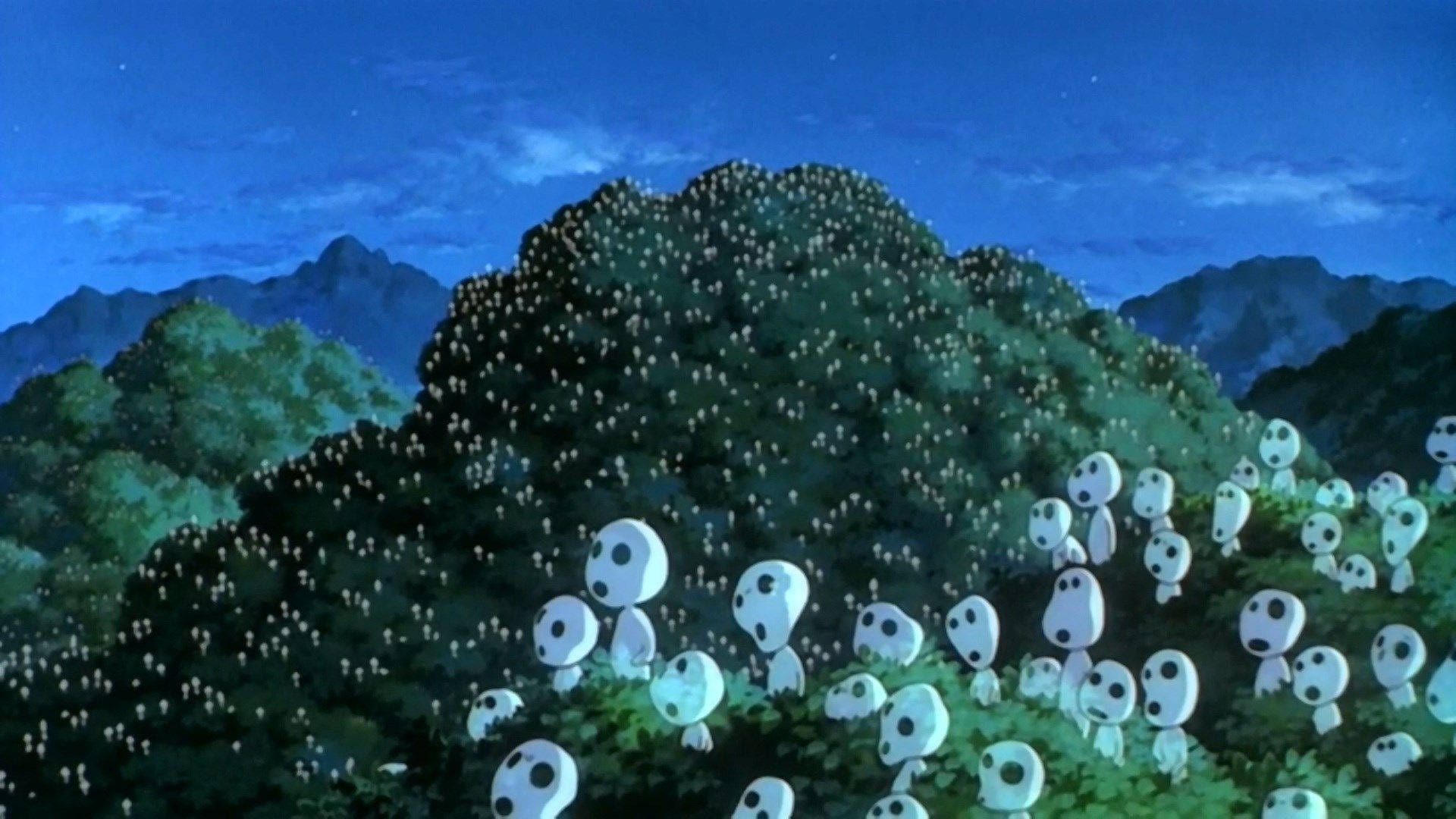Princesa Mononoke Kodama Nas Costas