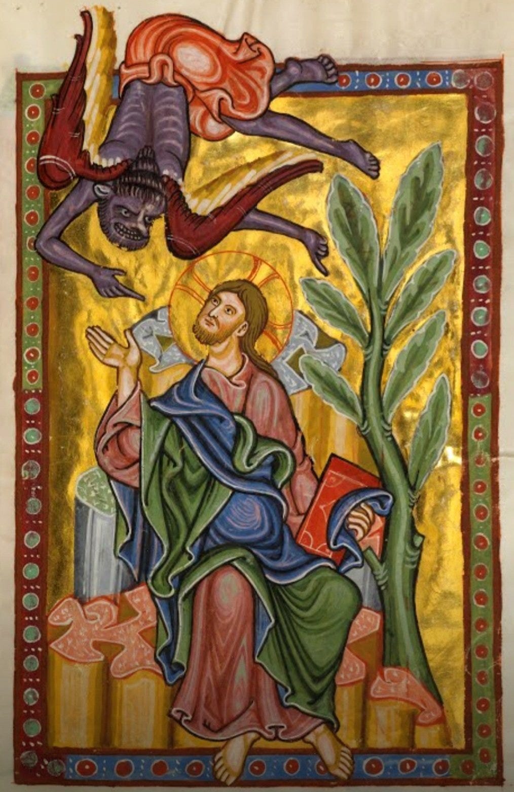 The Temptation of Christ in Illuminated Manuscripts