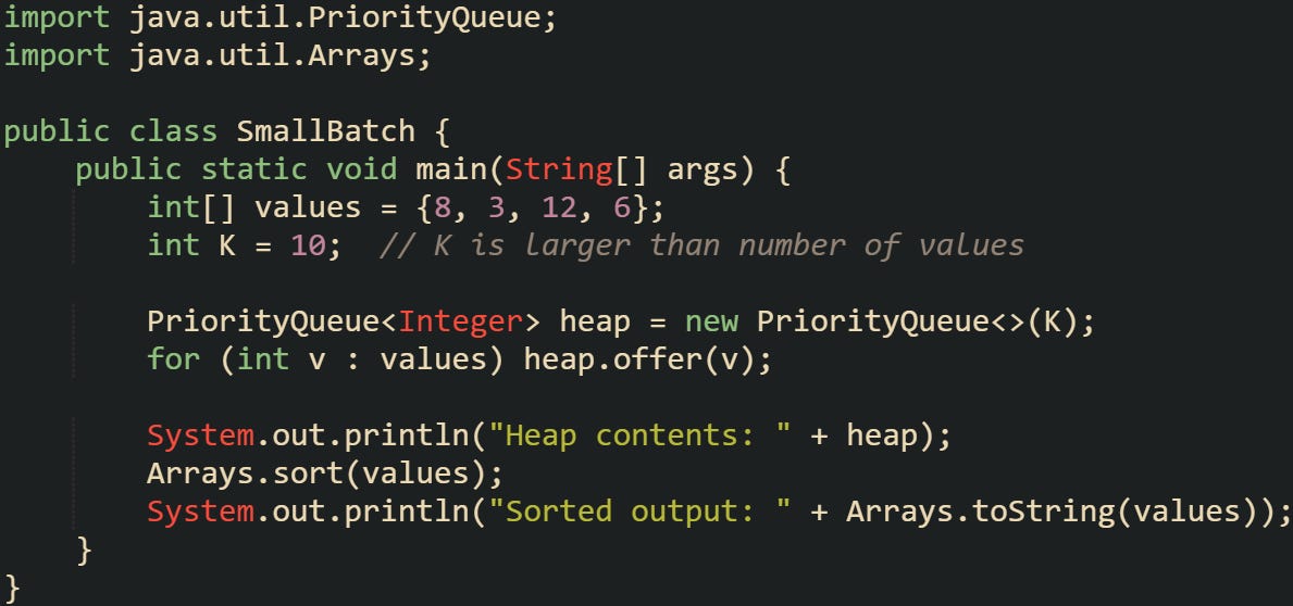 Top-K Elements with Heaps in Java