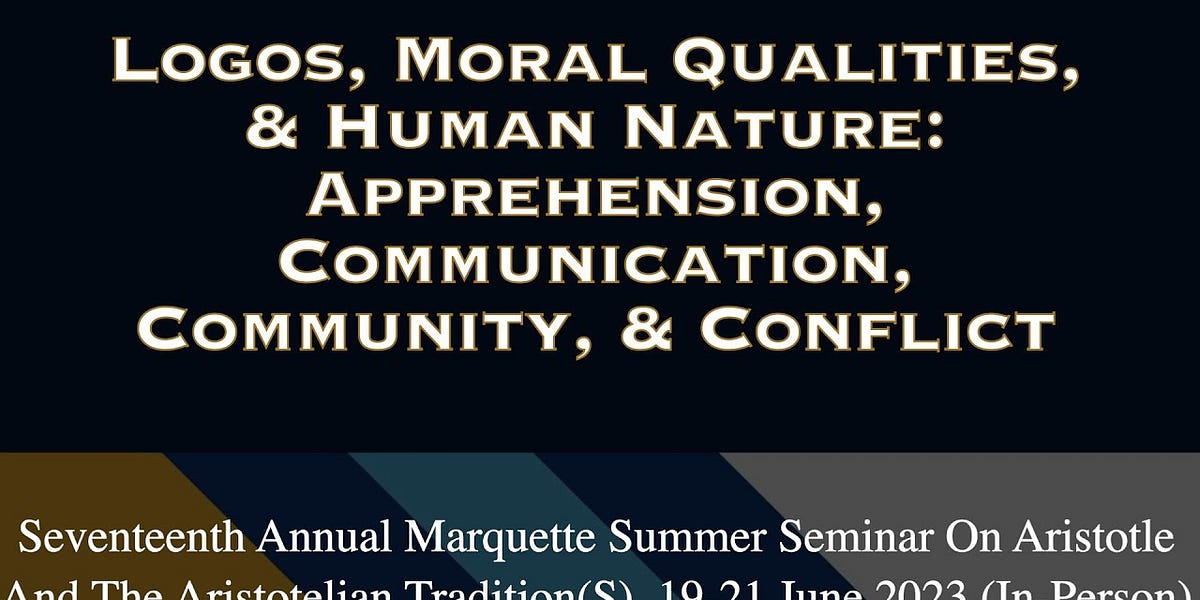 Logos, Moral Qualities, and Human Nature: Apprehension, Communication ...
