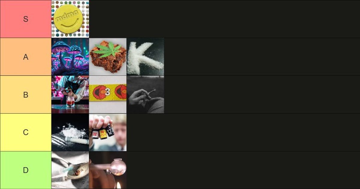 The Recreational Drug Tier List - Chaotic Neutral