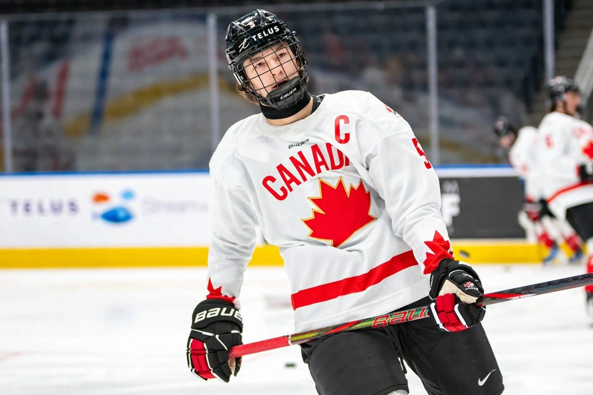 No. 1 Draft Prospect Matthew Schaefer Chats At Combine