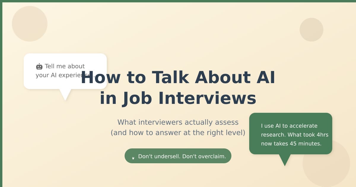 How to Talk About AI in Job Interviews
