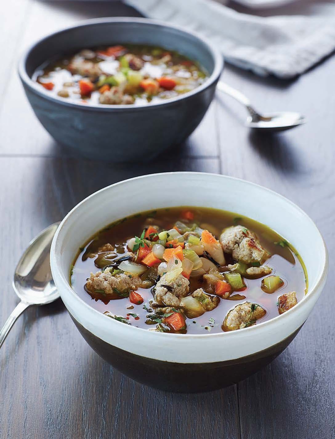 Wild Rice, White Bean, and Turkey Soup - by Annie Fenn, MD