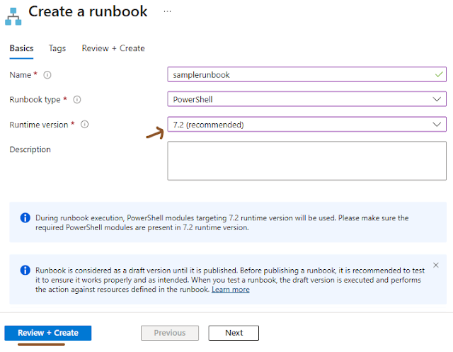 How to create a sample Azure Automation runbook