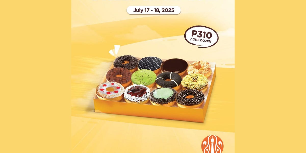 Get a dozen J.CO donuts for 310 pesos from July 17 to 18