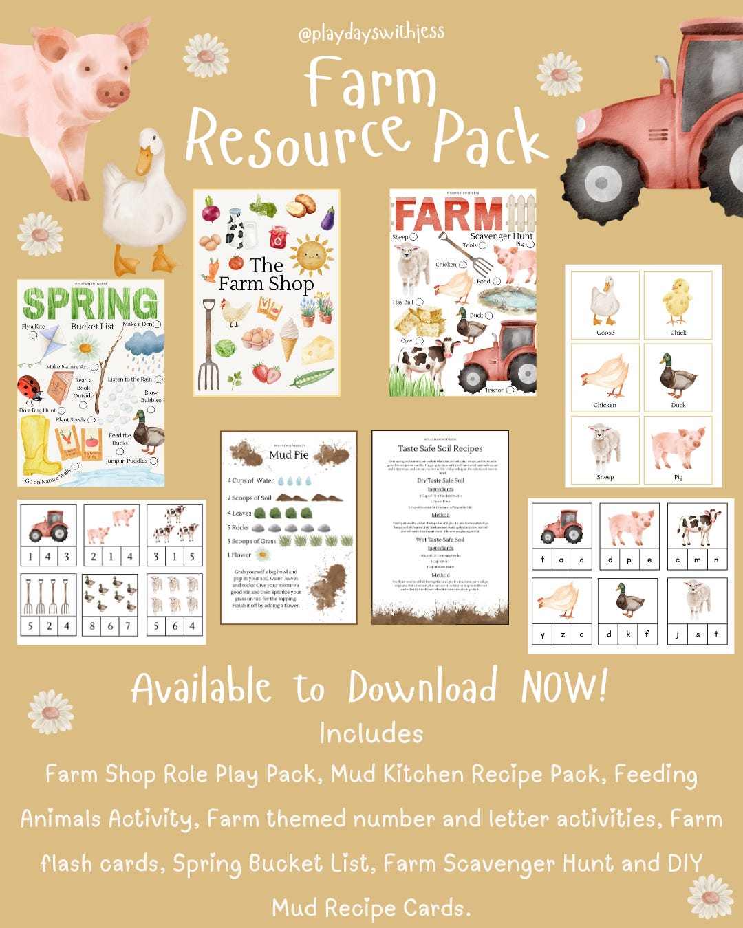 Farm Resource Pack - Play Days With Jess