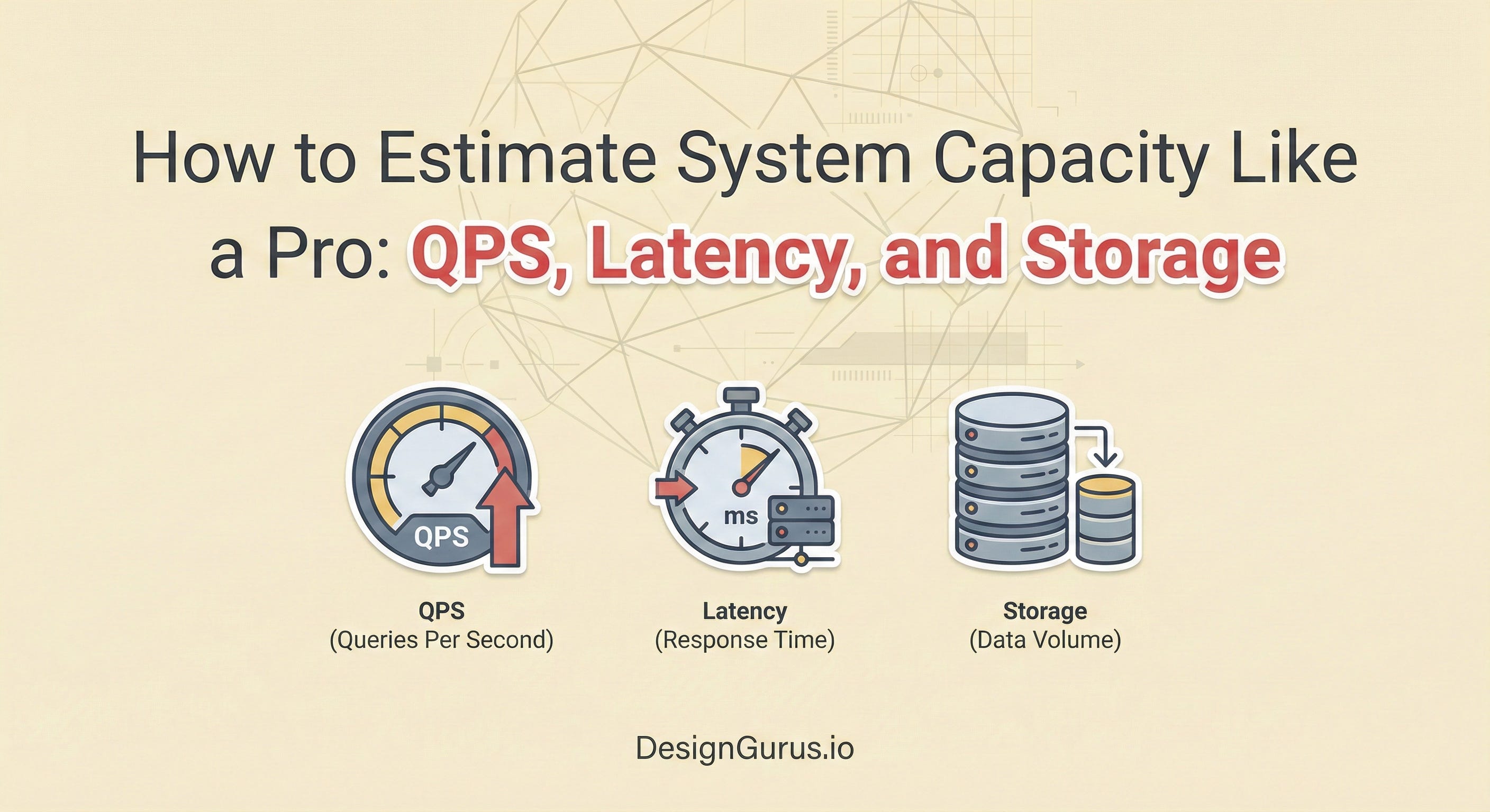 How to Estimate System Capacity Like a Pro: QPS, Latency, and Storage