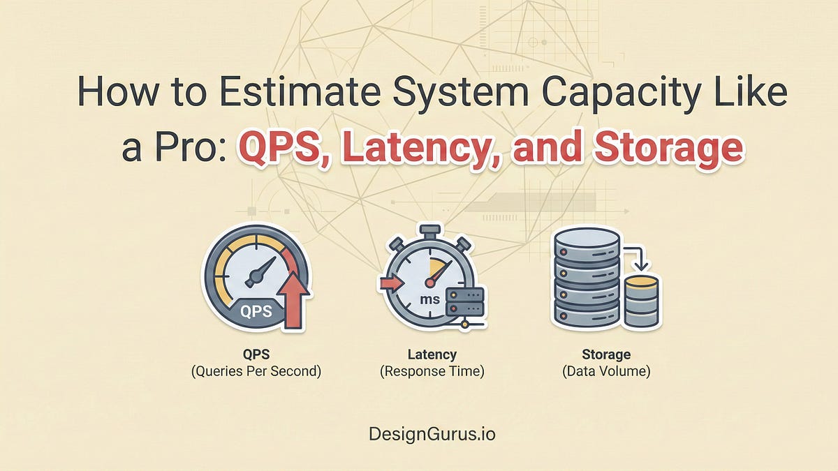 How to Estimate System Capacity Like a Pro: QPS, Latency, and Storage
