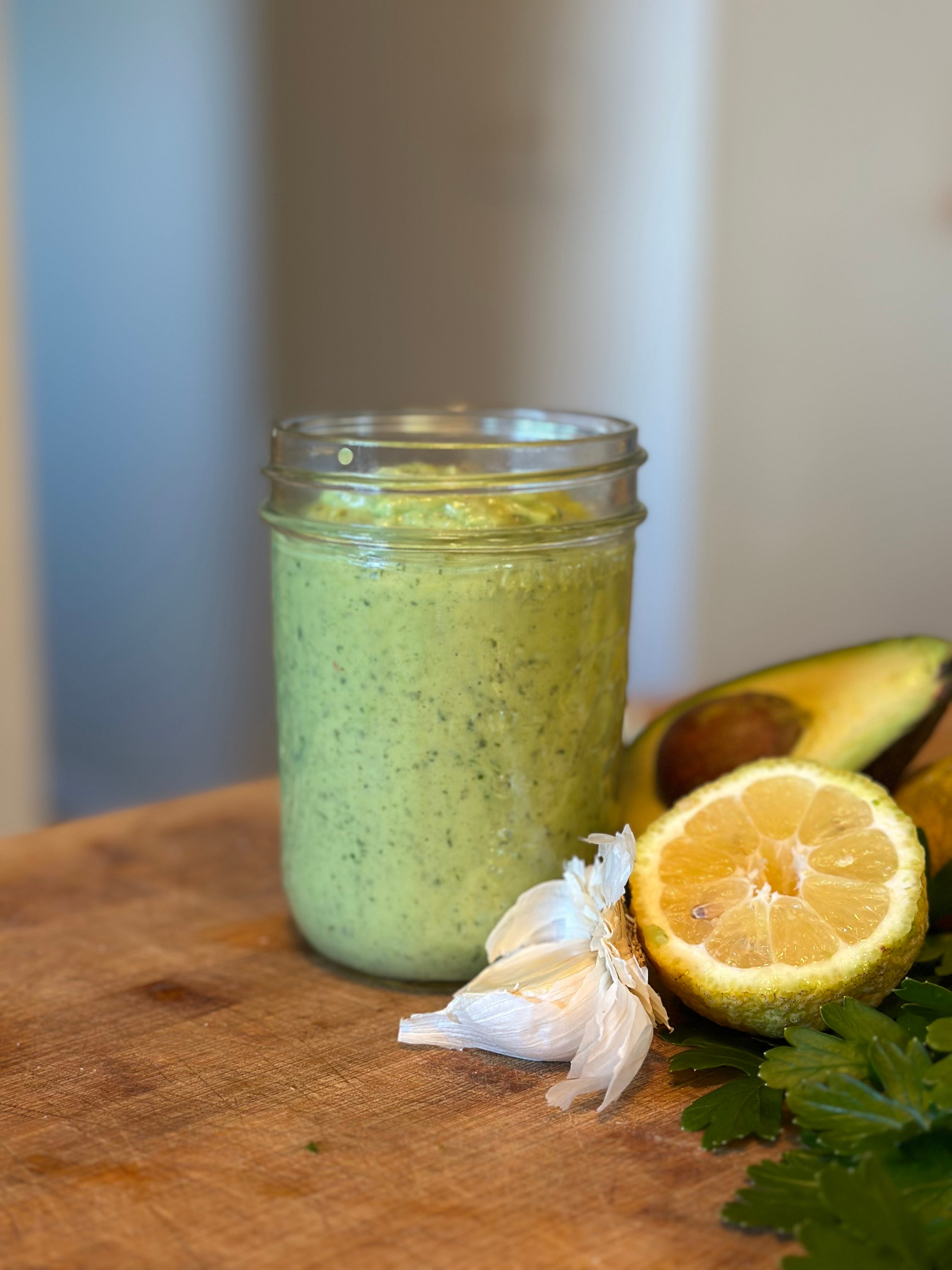Happy Hormone Green Goddess Dressing - by Ebby Moyer