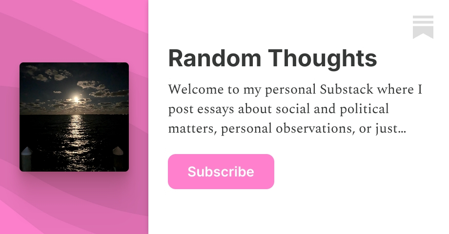 Random Thoughts | Bob Morgan | Substack