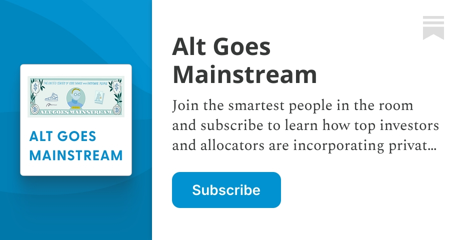 Alt Goes Mainstream | Michael | Substack