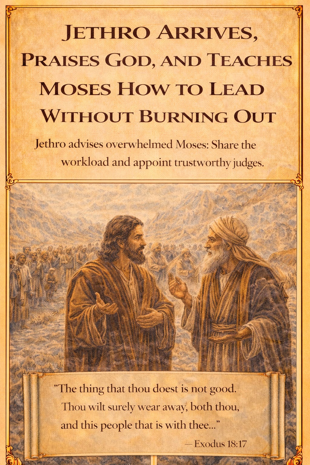 EXODUS 18 — “Jethro Arrives, Praises God, and Teaches Moses How to Lead ...