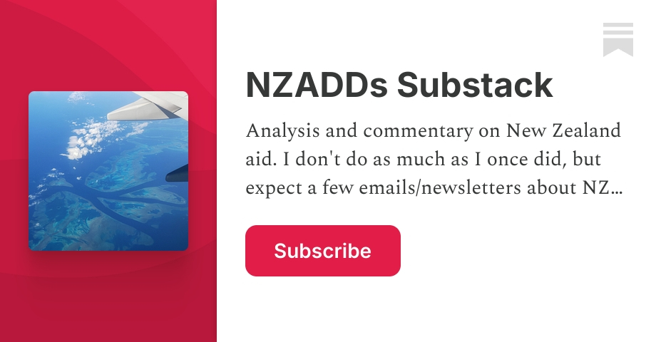 New Zealand Aid and Development Dialogues Substack | Terence Wood | Substack