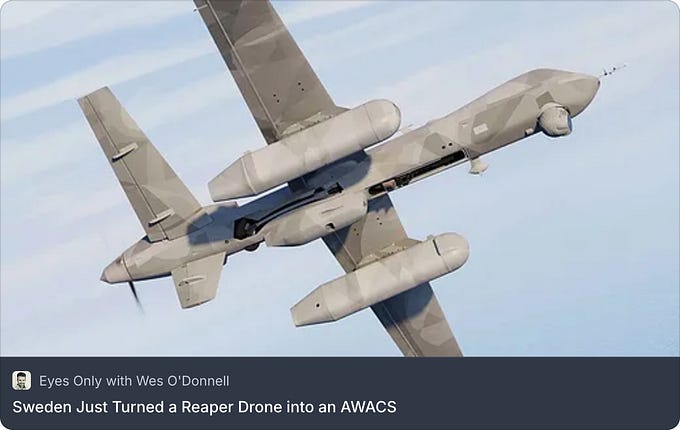 Wes O'Donnell (@wesodonnell): "Saab just revealed the new airborne early warning and control ...