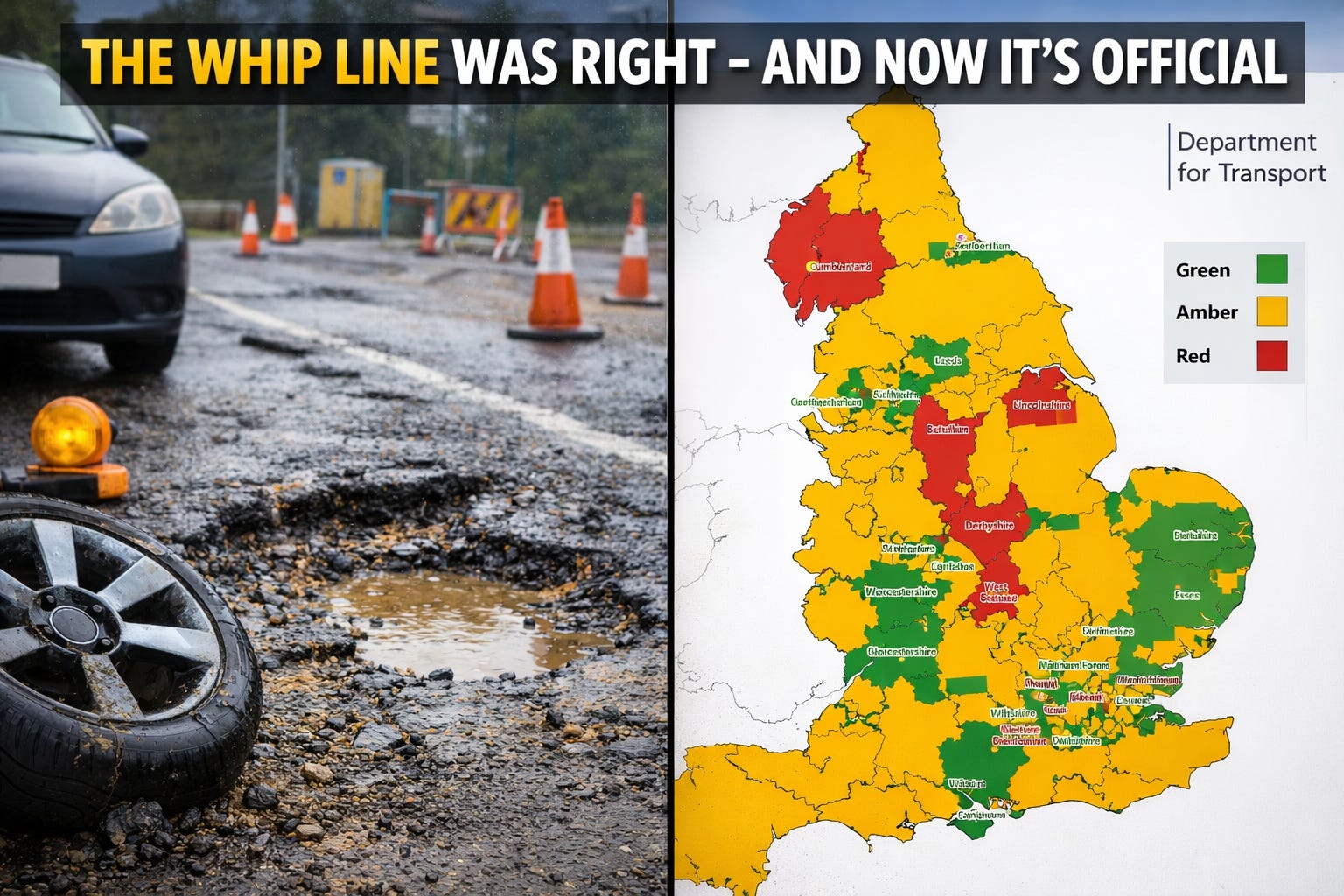 'Potholes monitoring plan' confirms The Whip Line's analysis of the problem