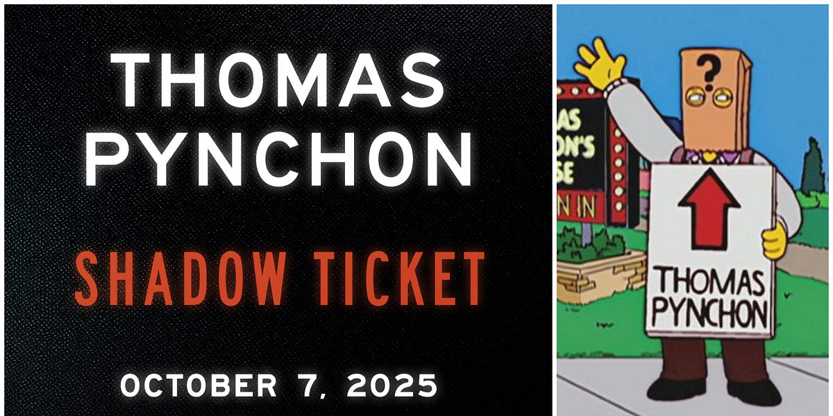 New Thomas Pynchon novel 'Shadow Ticket' coming October 7