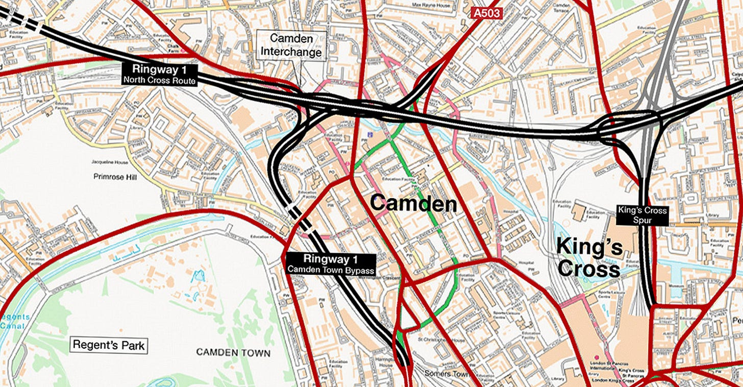 London's Ringways: The first map of the capital's unbuilt motorways