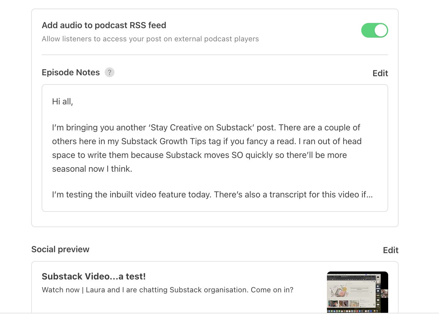 Substack Video...a test!