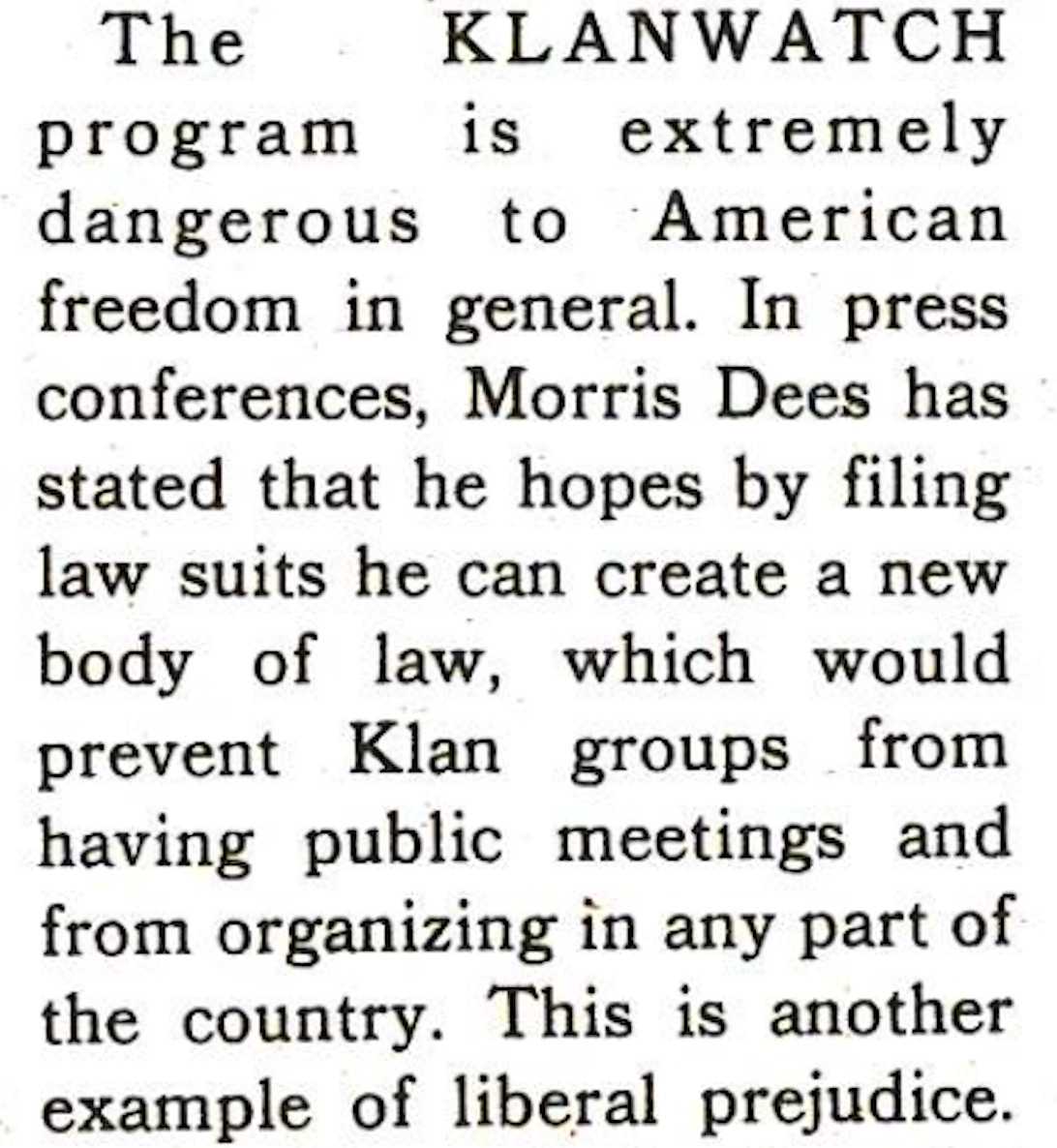 The SPLC indictment, the Klan history behind it, and the ignominy of ...