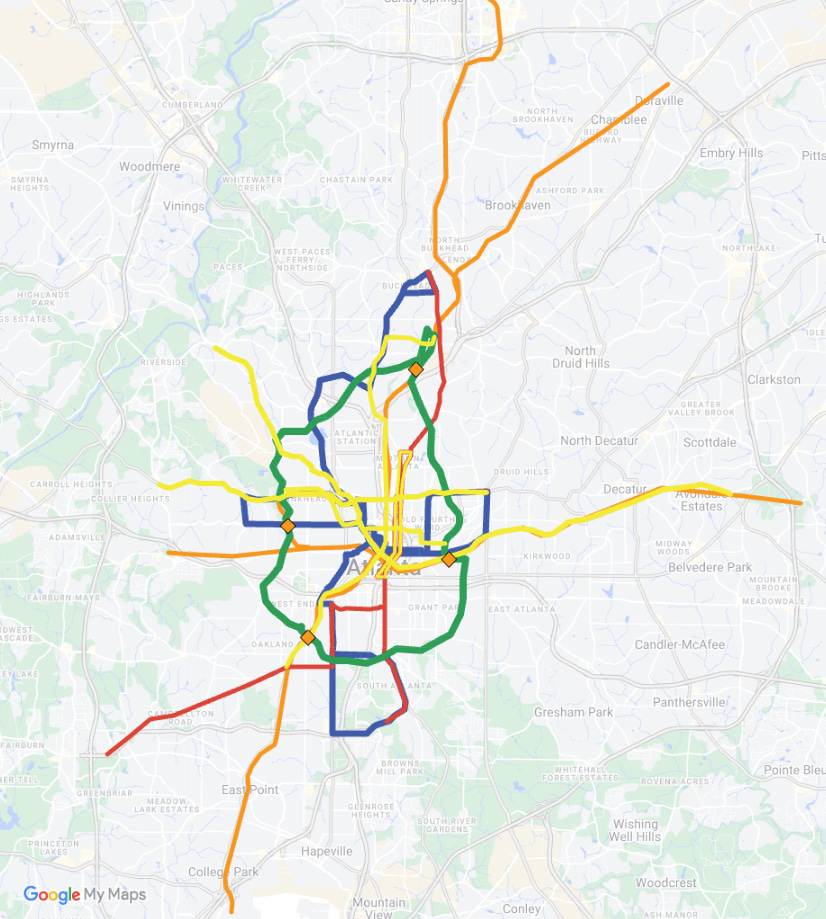 Atlanta Transportation Network - by Jereme D. Sharpe