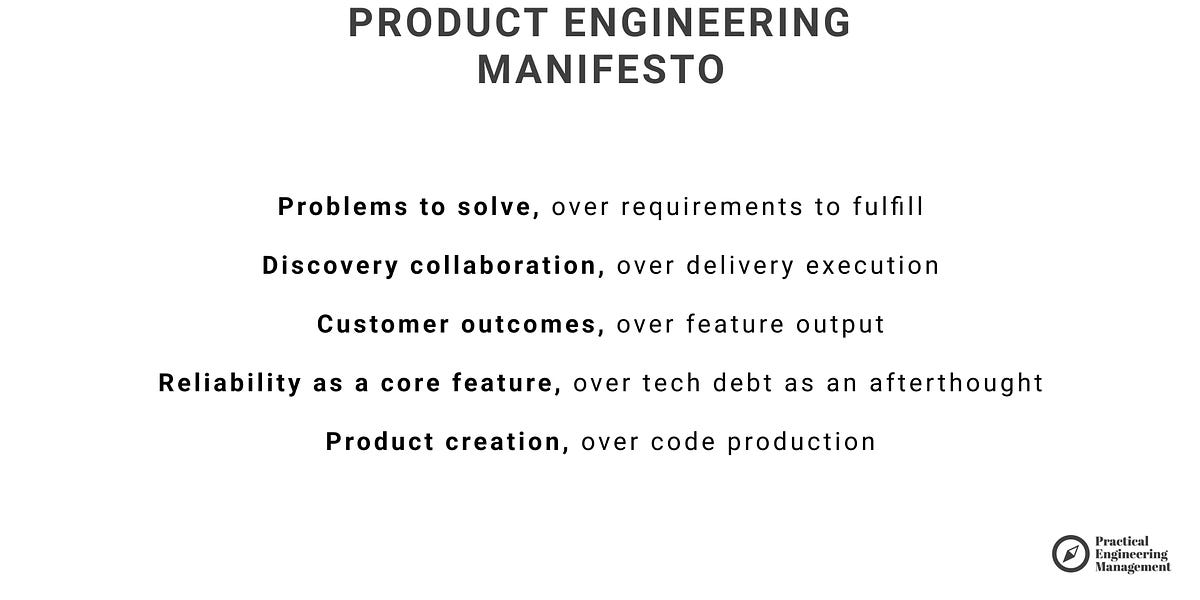 The Product Engineering Manifesto - by Mirek Stanek