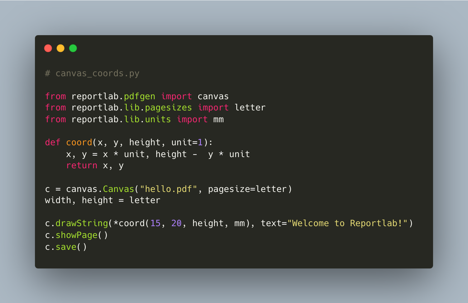 Creating PDFs with Python and ReportLab's Canvas (Part I)